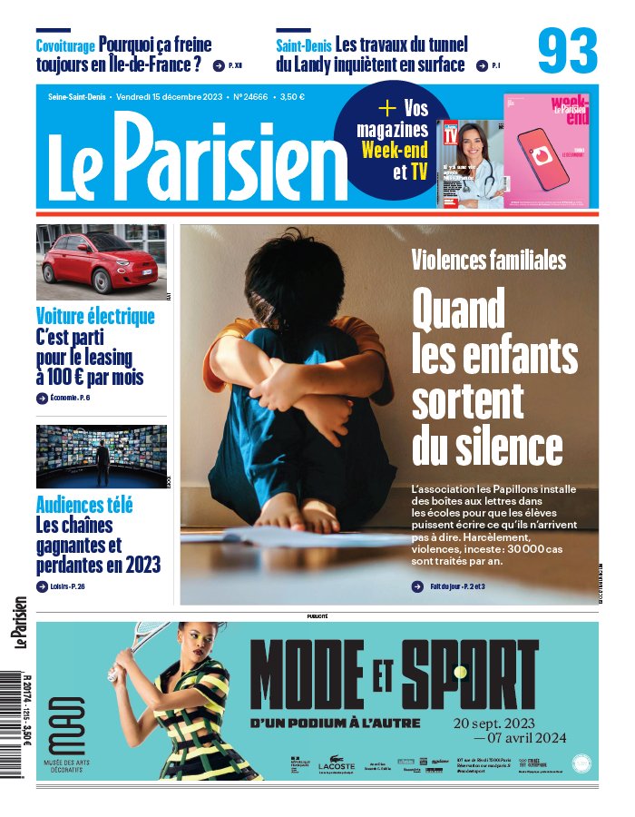 Le Parisien N°20231215 du 15 décembre 2023 à télécharger sur iPad