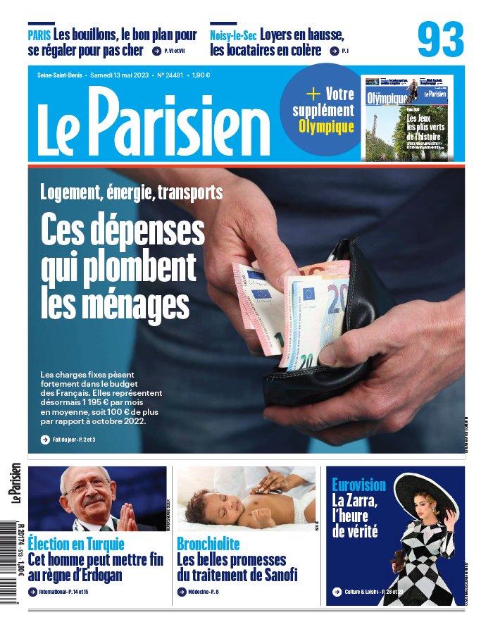 Le Parisien N°20230513 du 13 mai 2023 à télécharger sur iPad