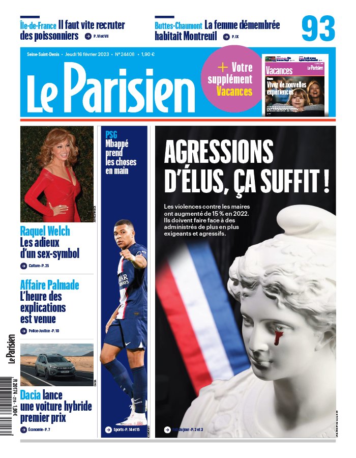 Le Parisien N°20230216 du 16 février 2023 à télécharger sur iPad