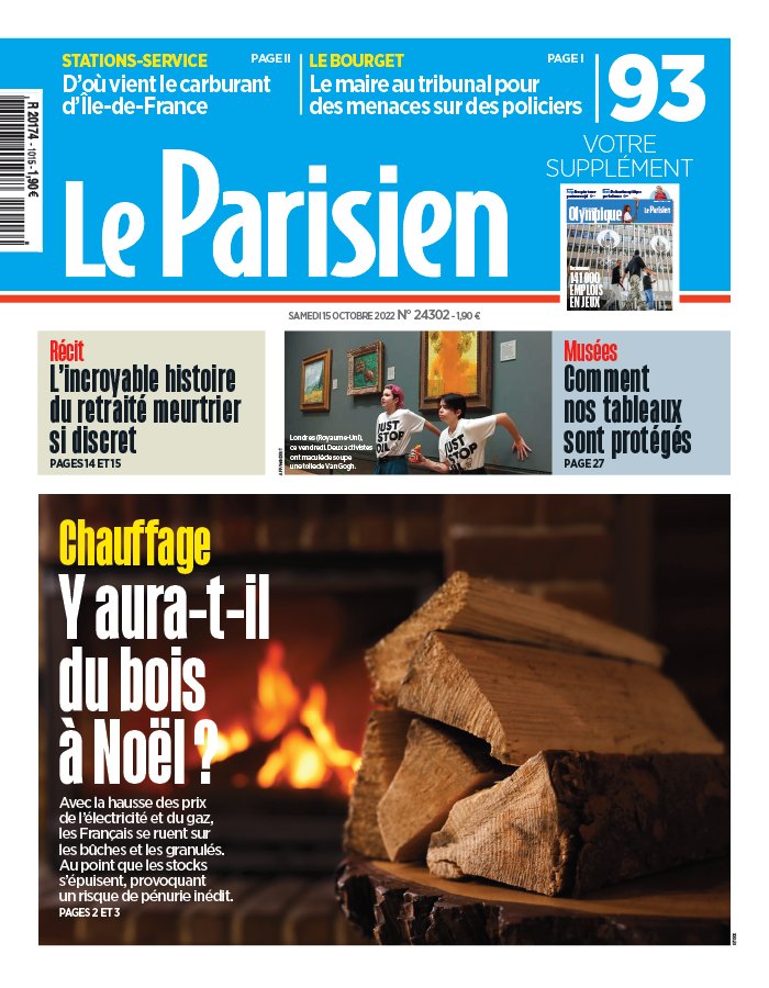 Le Parisien N°20221015 du 15 octobre 2022 à télécharger sur iPad