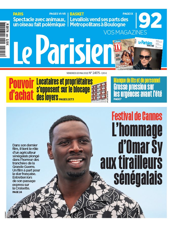 Le Parisien N°20220520 du 20 mai 2022 à télécharger sur iPad