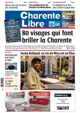 Charente Libre N°24209 du 10 novembre 2022 à télécharger sur iPad