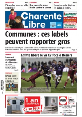 Charente Libre N°24169 du 24 septembre 2022 à télécharger sur iPad