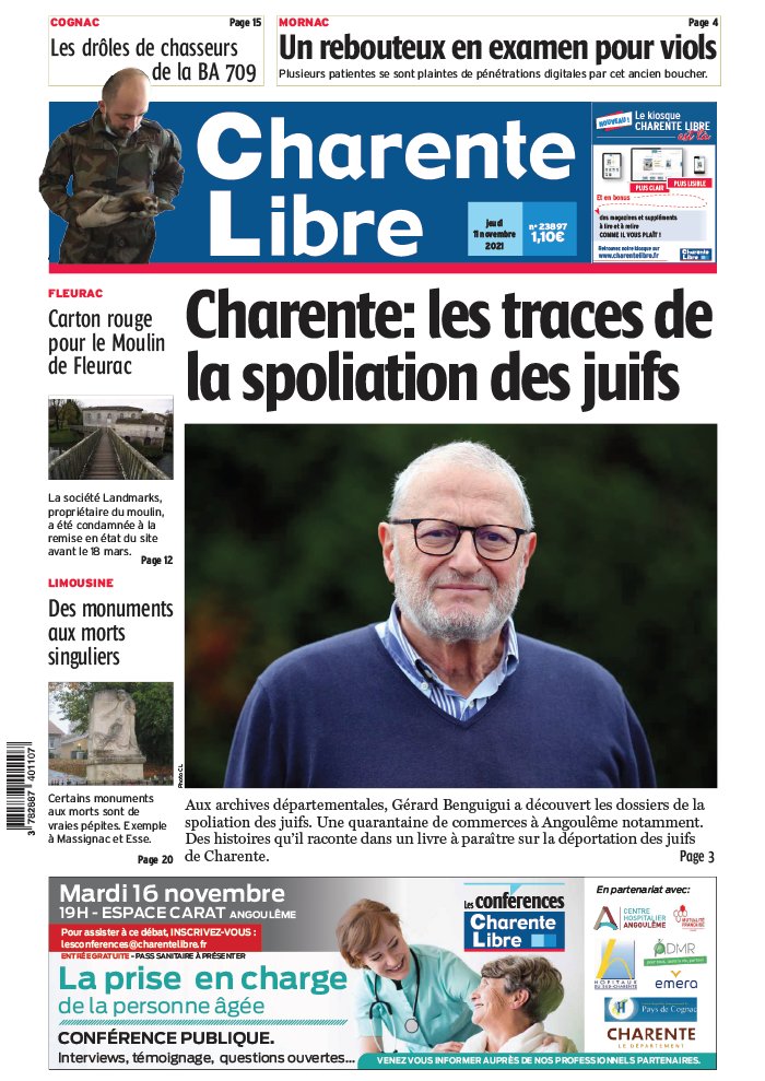 Charente Libre N°23897 du 11 novembre 2021 à télécharger sur iPad