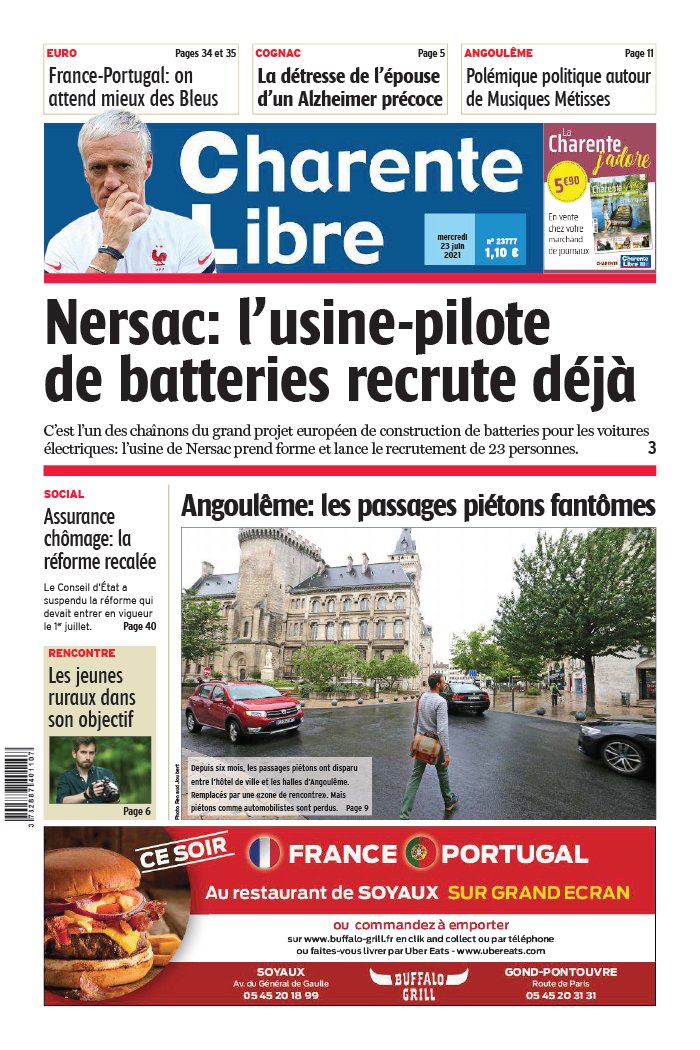 Charente Libre N°23777 du 23 juin 2021 à télécharger sur iPad