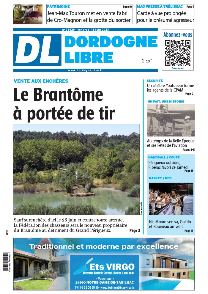 Dordogne Libre N°23629 du 16 juin 2023 à télécharger sur iPad