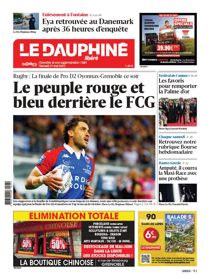 Le Dauphiné Libéré N°20230527 Du 27 Mai 2023 à Télécharger Sur Ipad