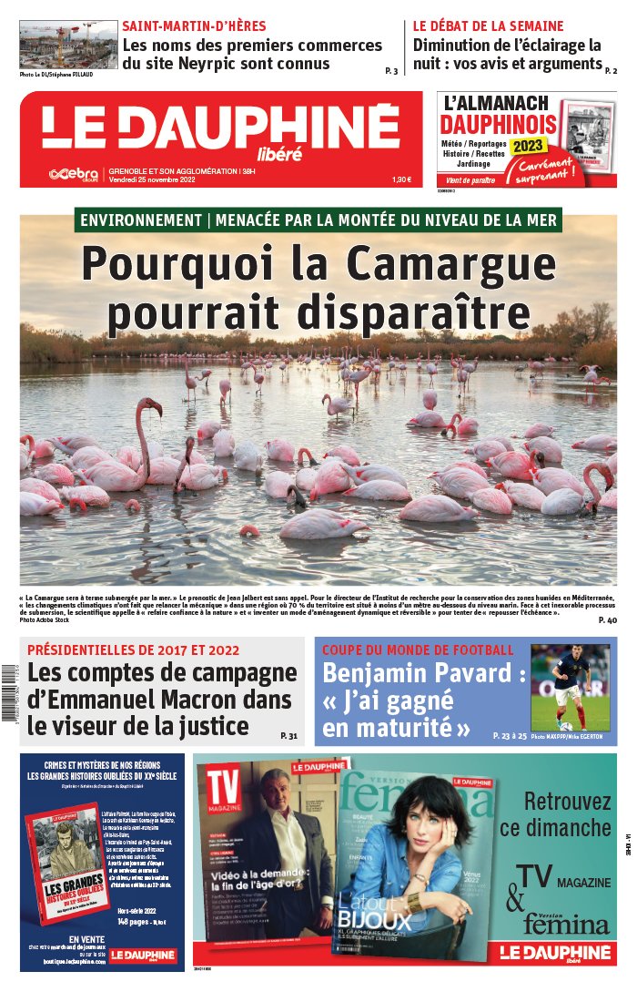 Le Dauphiné Libéré N°20221125 du 25 novembre 2022 à télécharger sur iPad