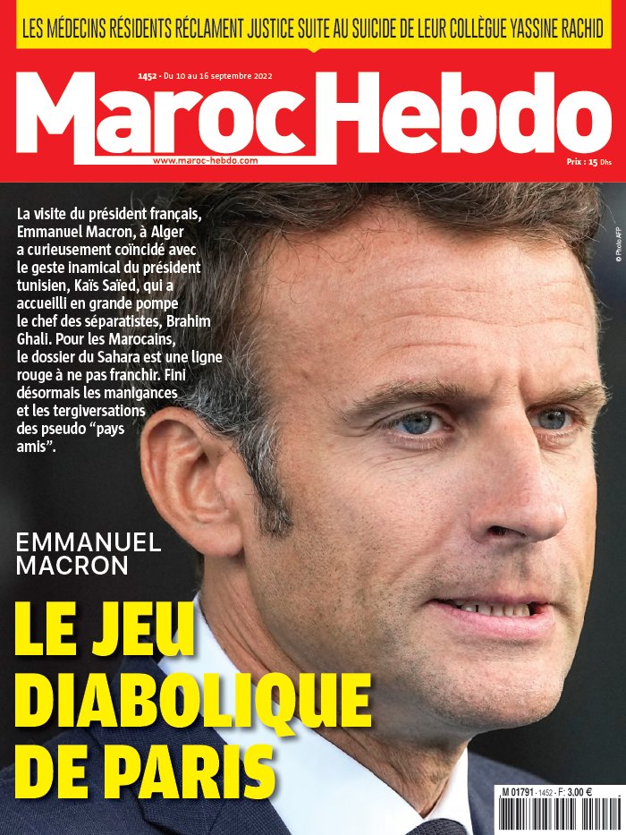 Maroc Hebdo N°1452 du 09 septembre 2022 à télécharger sur iPad