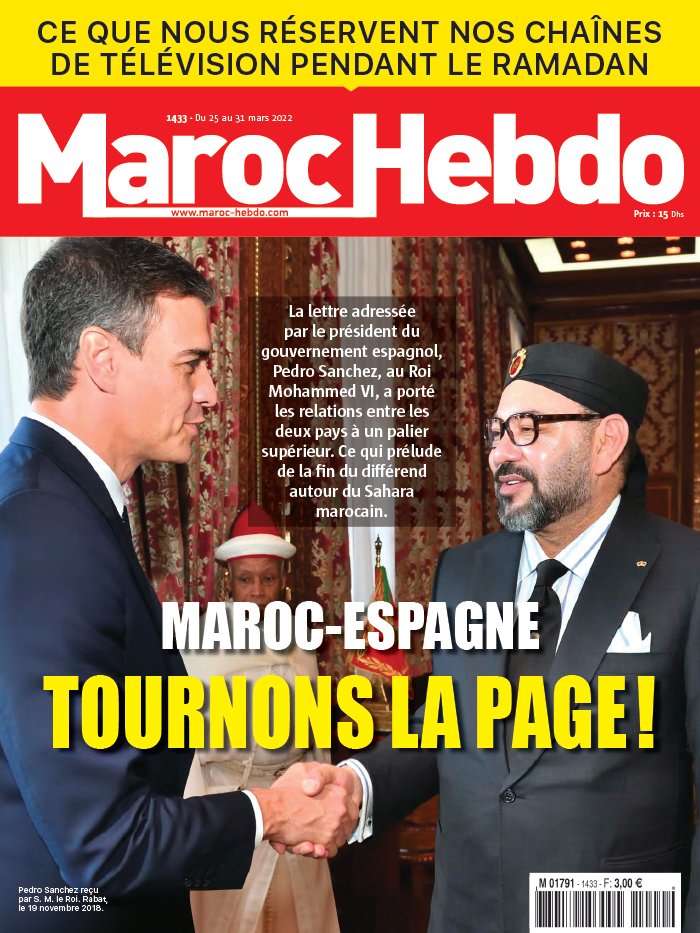 Maroc Hebdo N°1433 du 25 mars 2022 à télécharger sur iPad