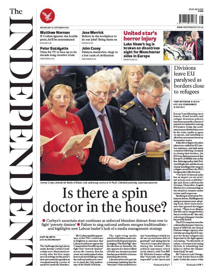 The Independent N°20150916 du 16 septembre 2015 à télécharger sur iPad