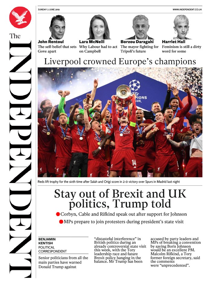 The Independent N°20190602 du 02 juin 2019 à télécharger sur iPad