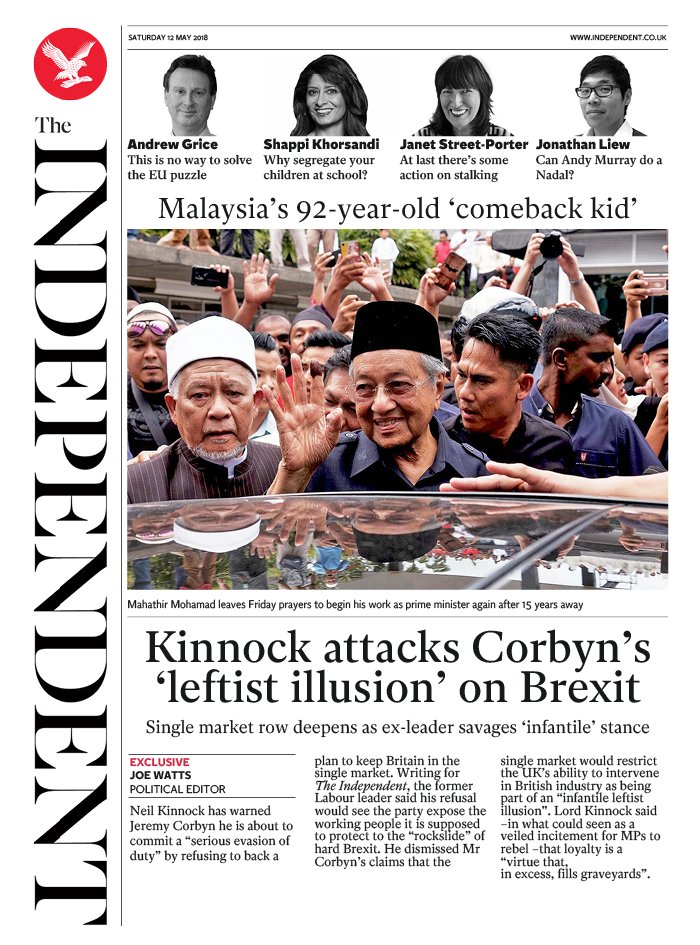 The Independent N°20180512 du 12 mai 2018 à télécharger sur iPad