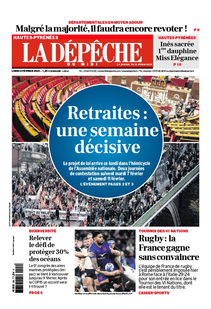 La Dépêche du Midi N°20230206 du 06 février 2023 à télécharger sur iPad