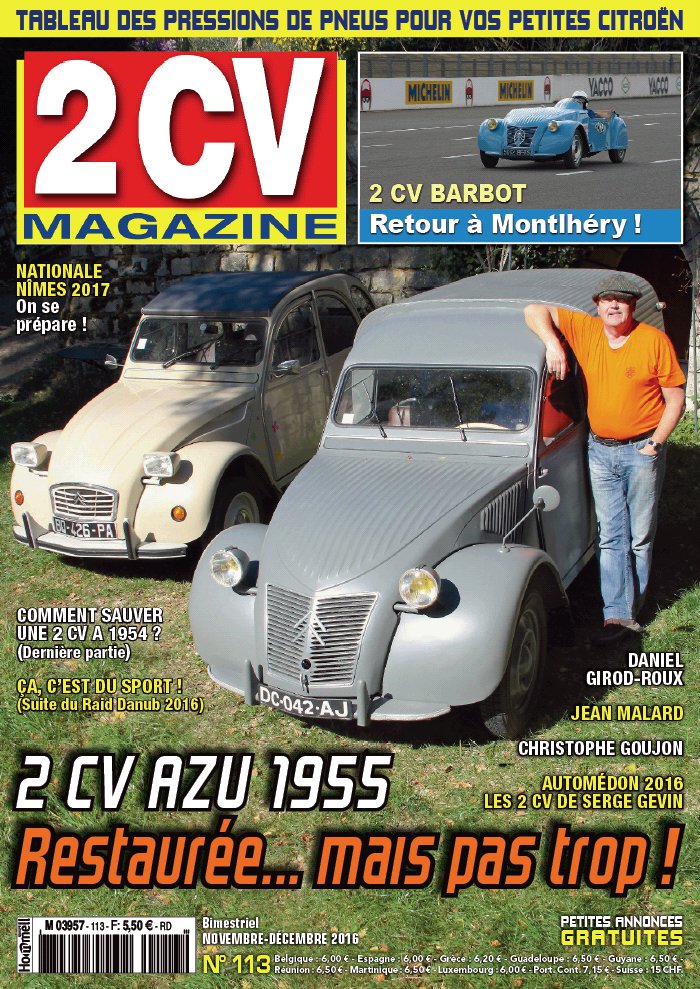 2 CV Magazine N°113 du 04 novembre 2016 à télécharger sur iPad