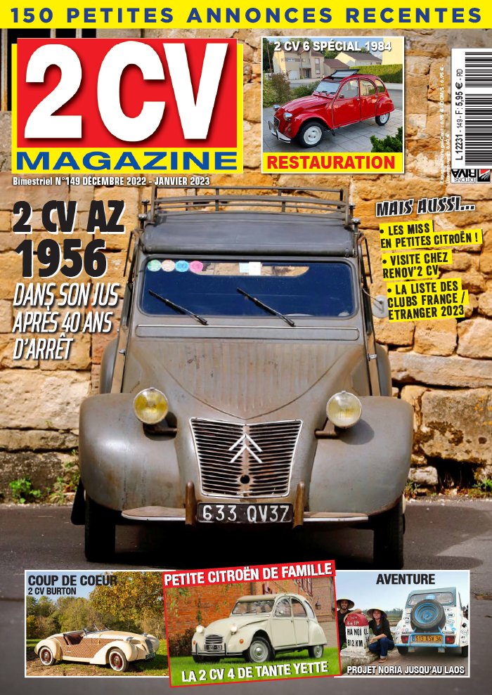 2 CV Magazine N°149 du 13 décembre 2022 à télécharger sur iPad