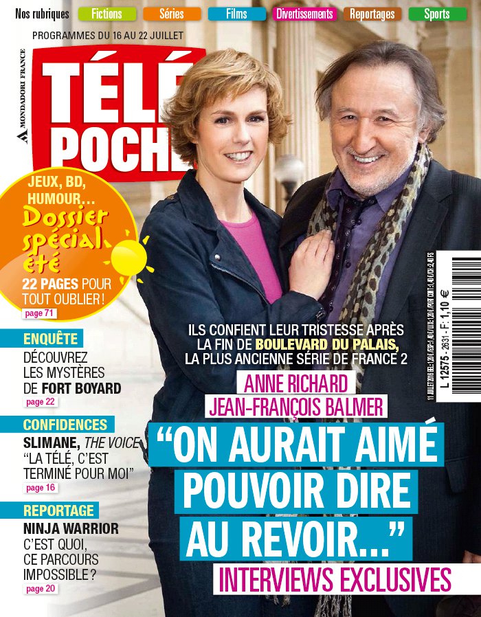 Télé Poche N°2631 du 11 juillet 2016 à télécharger sur iPad