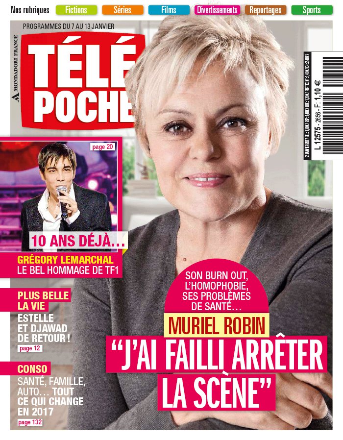 Télé Poche N°2656 du 02 janvier 2017 à télécharger sur iPad