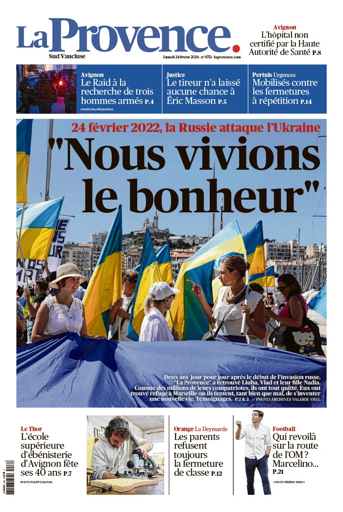 Lisez La Provence - Sud Vaucluse du 24 février 2024 sur ePresse.fr