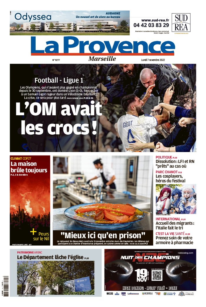La Provence N°20221107 du 07 novembre 2022 à télécharger sur iPad
