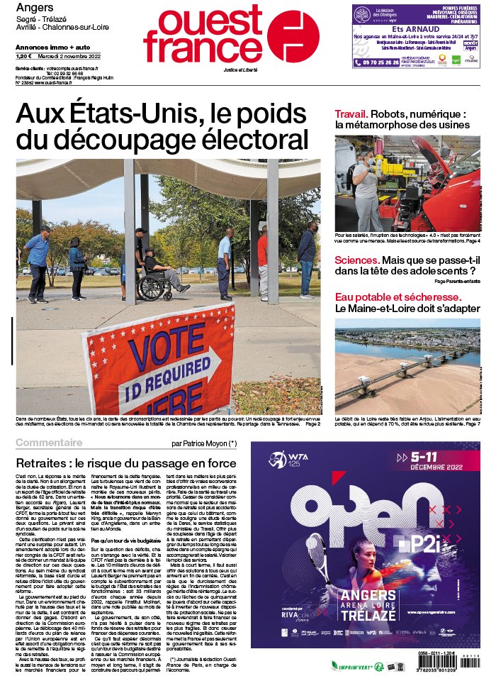 Ouest-France N°20221102 du 02 novembre 2022 à télécharger sur iPad