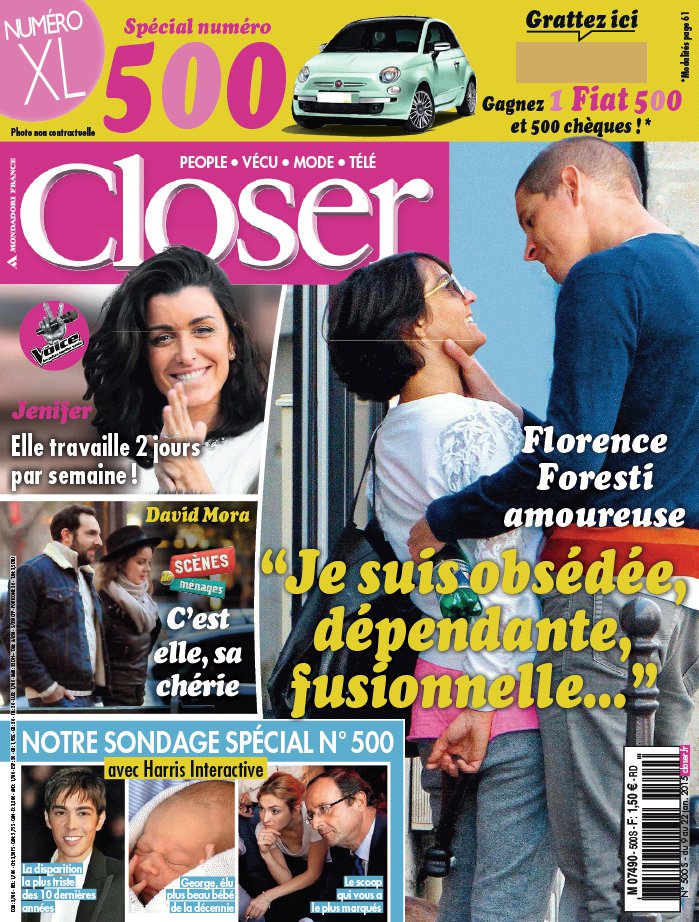 Closer N°500 du 09 janvier 2015 à télécharger sur iPad
