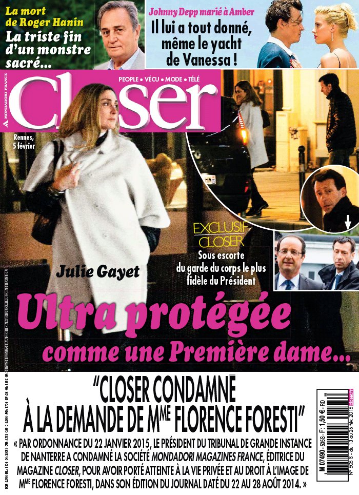 Closer N°505 du 13 février 2015 à télécharger sur iPad