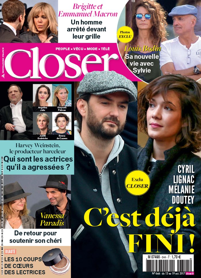 Closer N°644 du 13 octobre 2017 à télécharger sur iPad