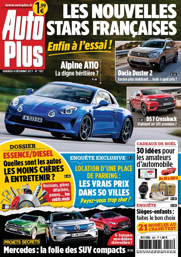 Auto Plus N°1527 du 08 décembre 2017 à télécharger sur iPad