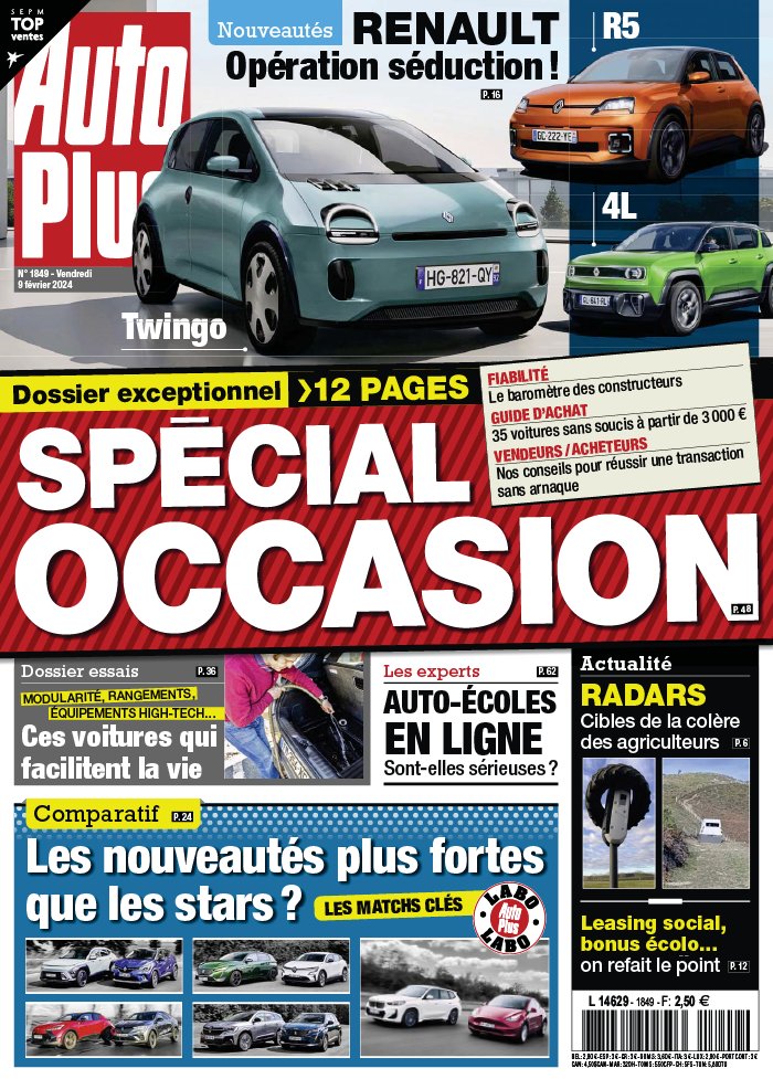 Auto Plus N°1849 du 09 février 2024 à télécharger sur iPad