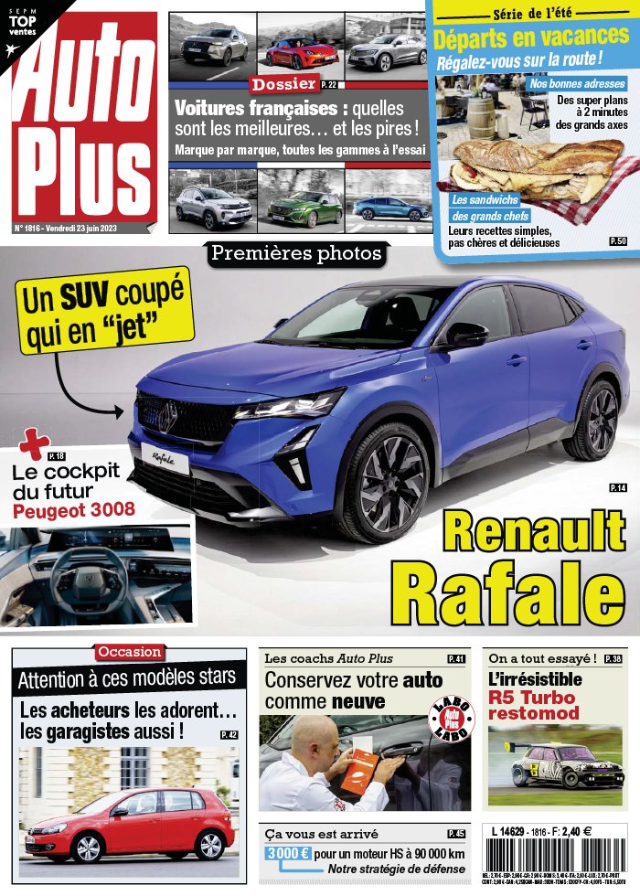 Auto Plus N°1816 du 23 juin 2023 à télécharger sur iPad