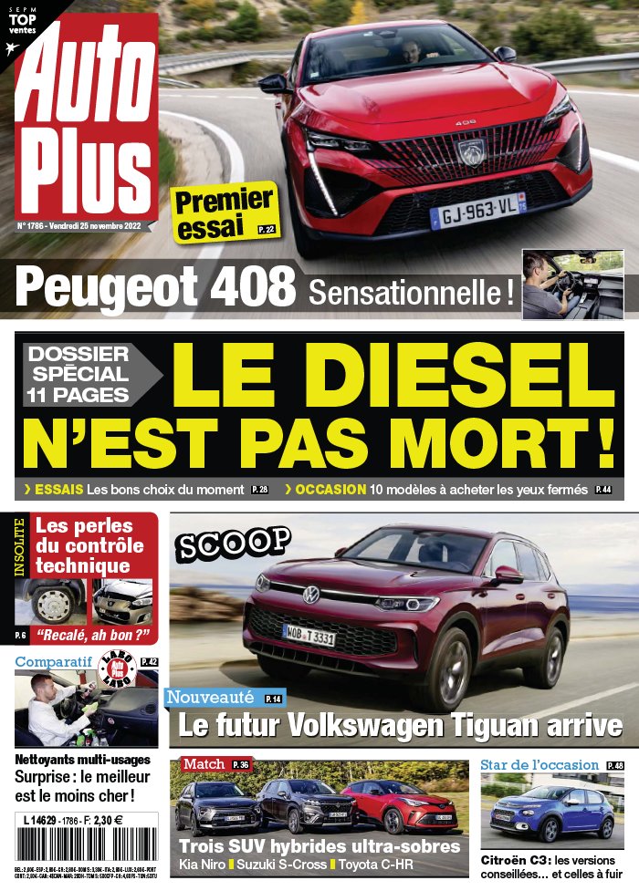 Auto Plus N°1786 du 25 novembre 2022 à télécharger sur iPad