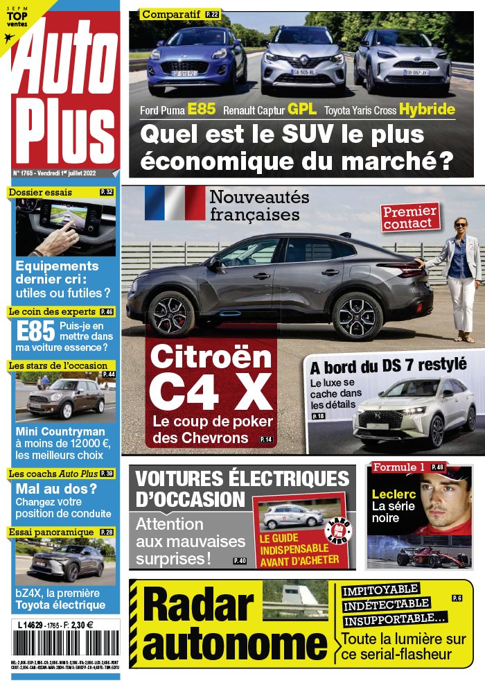 Auto Plus N°1765 du 01 juillet 2022 à télécharger sur iPad