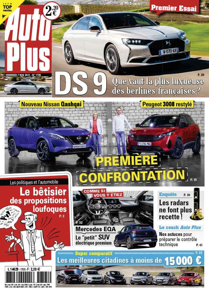 Auto Plus N°1705 du 07 mai 2021 à télécharger sur iPad
