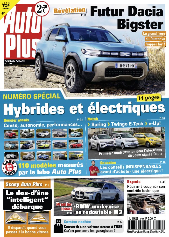 Auto Plus N°1700 du 02 avril 2021 à télécharger sur iPad