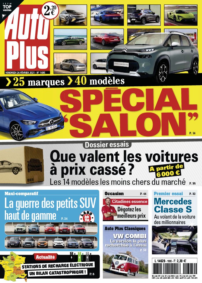 Auto Plus N°1695 du 26 février 2021 à télécharger sur iPad