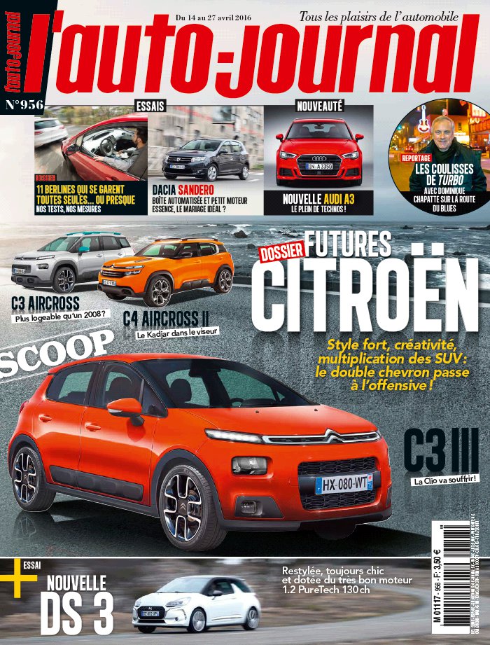 L'Auto Journal N°956 du 14 avril 2016 à télécharger sur iPad