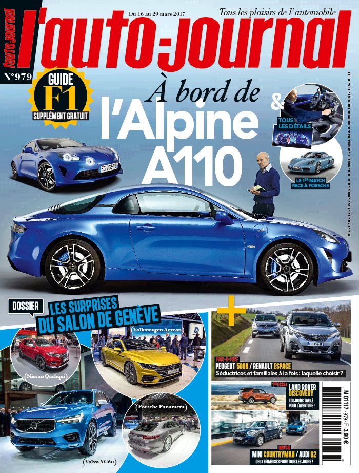 L'Auto Journal N°979 du 16 mars 2017 à télécharger sur iPad