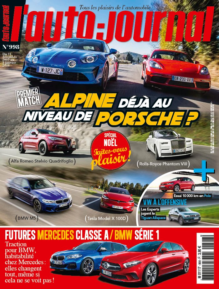 L'Auto Journal N°998 du 21 décembre 2017 à télécharger sur iPad