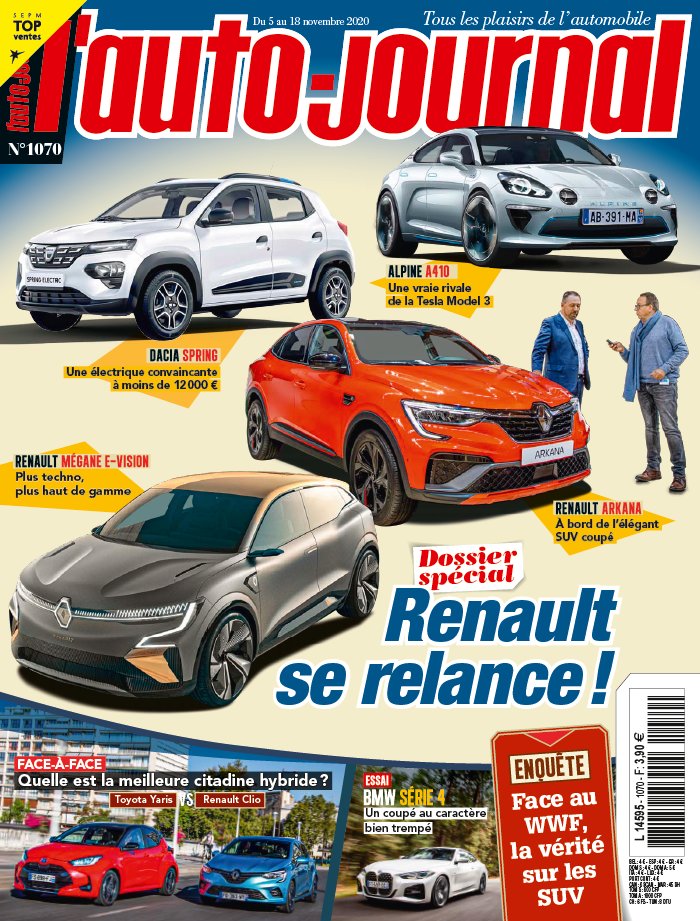 L'Auto Journal N°1070 du 05 novembre 2020 à télécharger sur iPad