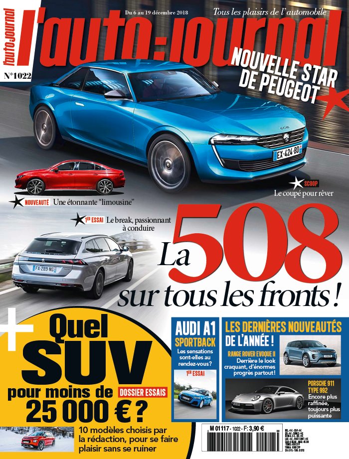 L'Auto Journal N°1022 du 06 décembre 2018 à télécharger sur iPad