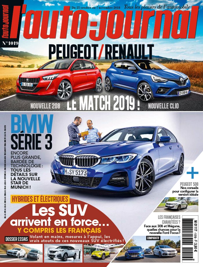 L'Auto Journal N°1019 du 25 octobre 2018 à télécharger sur iPad