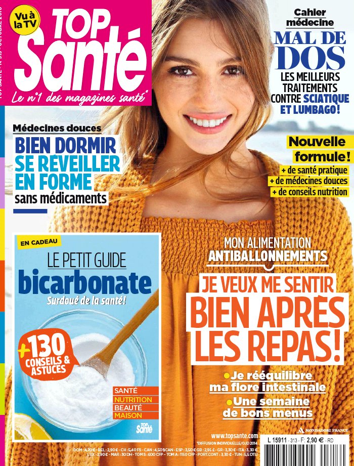 Top Santé N°313 du 01 septembre 2016 à télécharger sur iPad