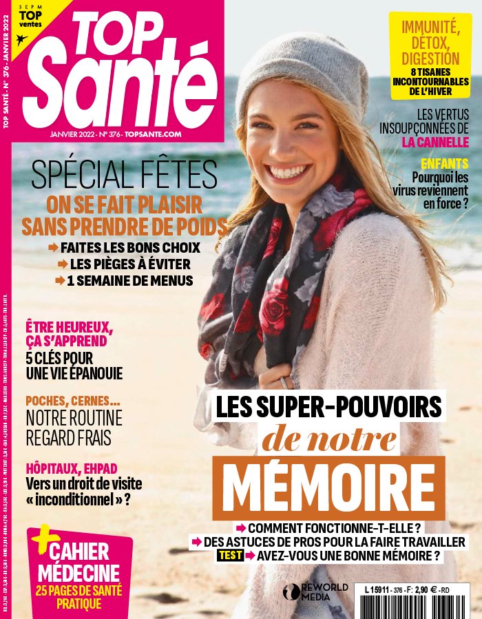 Top Santé N°376 du 01 décembre 2021 à télécharger sur iPad