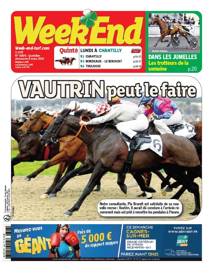 Week End N°10876 du 08 mars 2020 à télécharger sur iPad