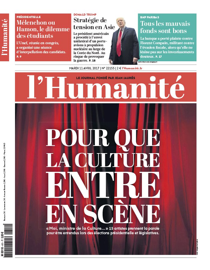 L'Humanité N°22155 du 11 avril 2017 à télécharger sur iPad