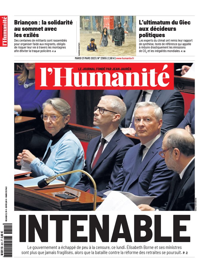 L'Humanité N°23655 du 21 mars 2023 à télécharger sur iPad