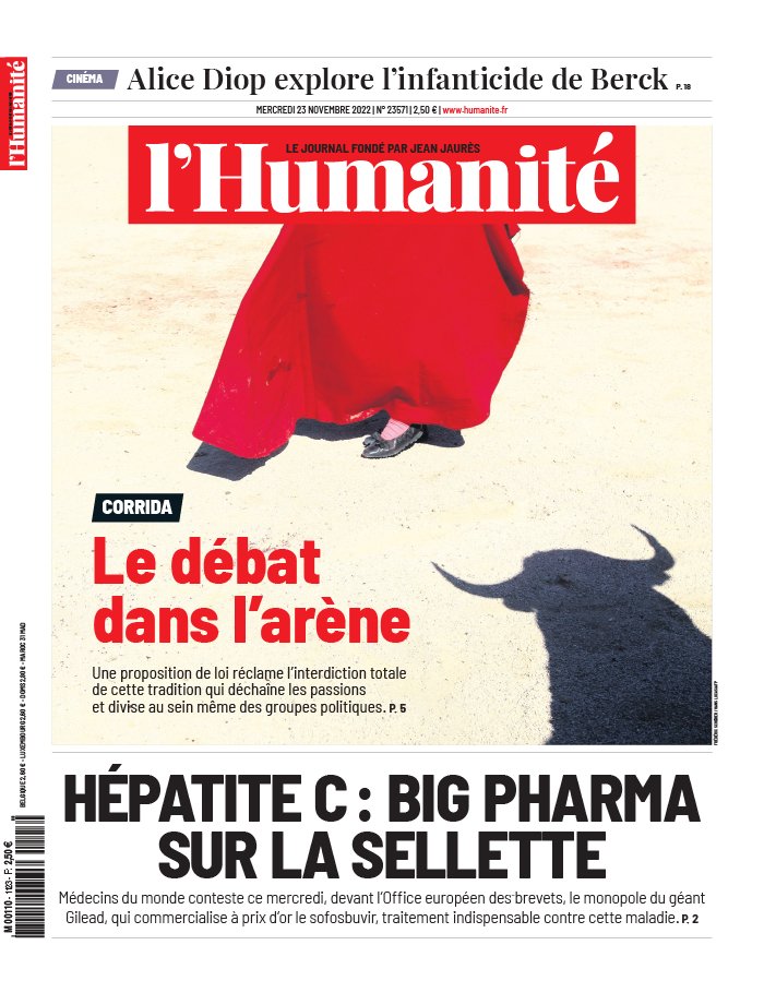L'Humanité N°23571 du 23 novembre 2022 à télécharger sur iPad