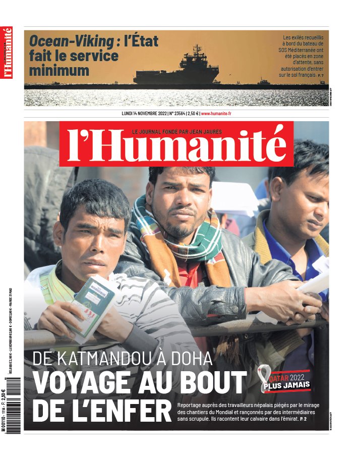 L'Humanité N°23564 du 14 novembre 2022 à télécharger sur iPad