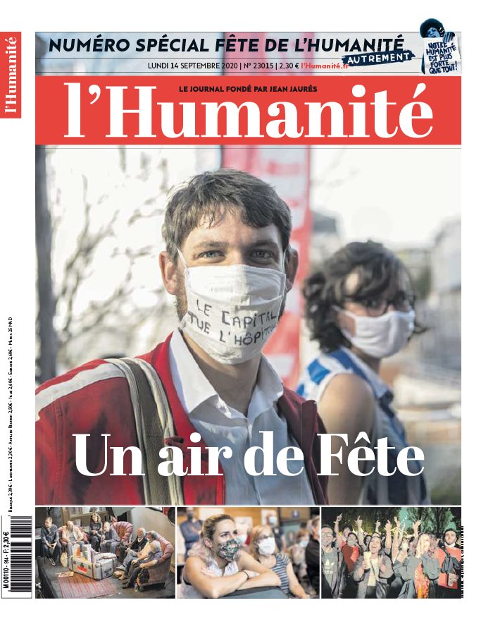 L'Humanité N°23015 du 14 septembre 2020 à télécharger sur iPad